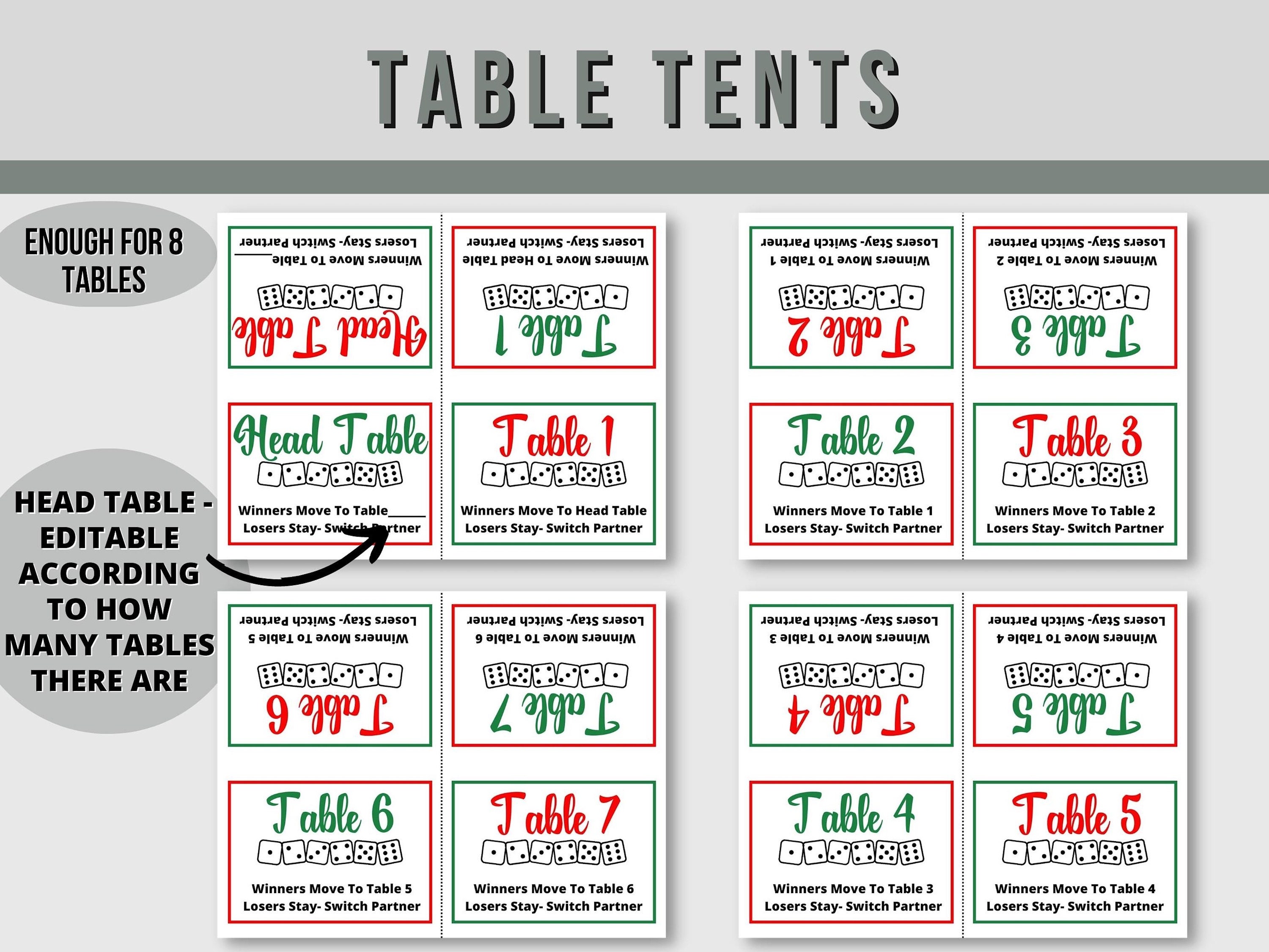 Bunco Score Sheet, Bunco Tally Sheet, Bunco Printables, Bunco Bundle ...