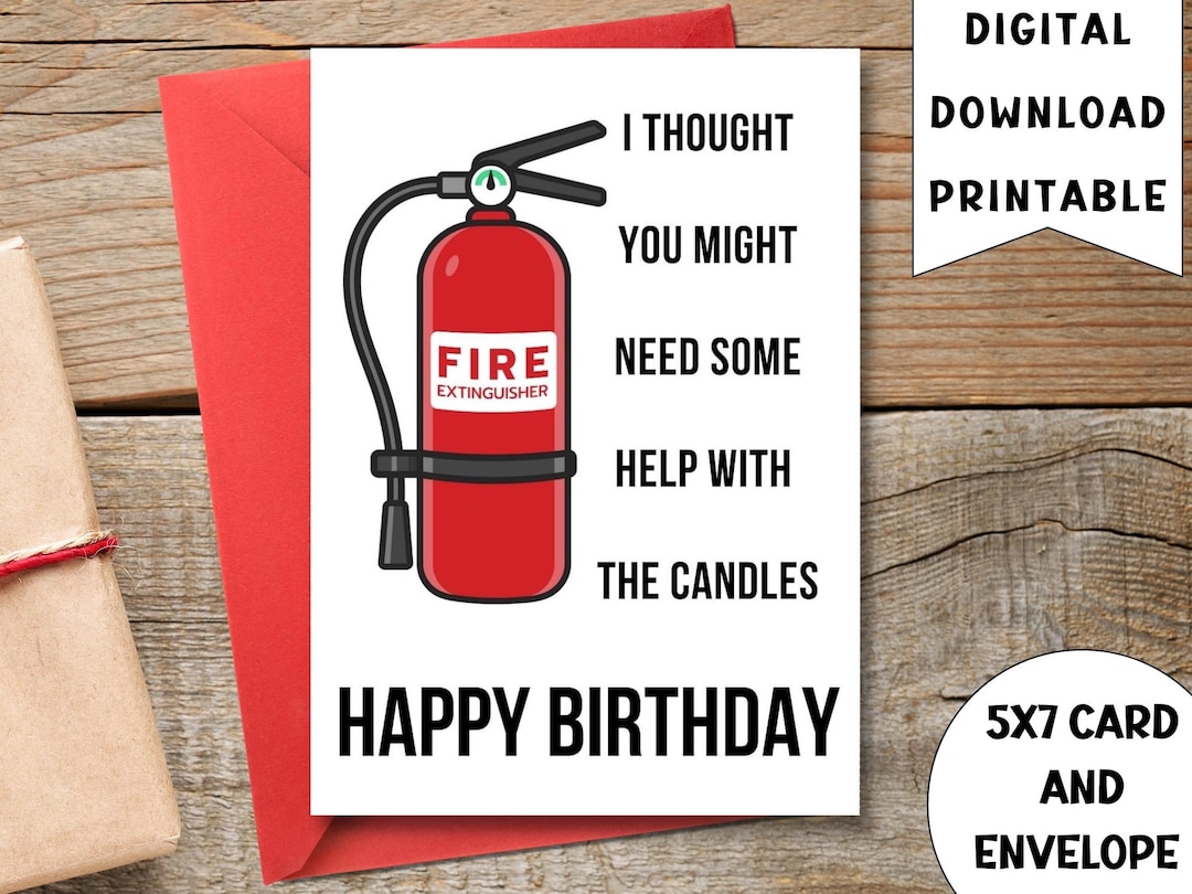 Printable Birthday Card, Funny Printable Card With Printable Envelope ...