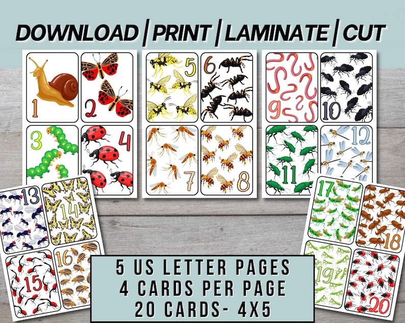 Number Flash Cards, Montessori Printable Flashcards, Homeschooling ...