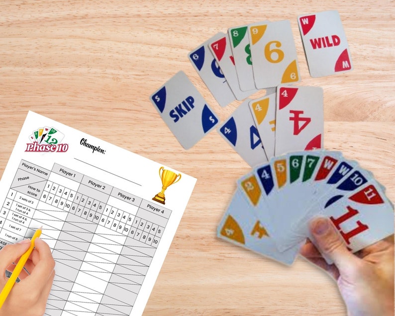 Phase 10 Score Card Printable: PDF Score Sheet (digital Download) - Etsy
