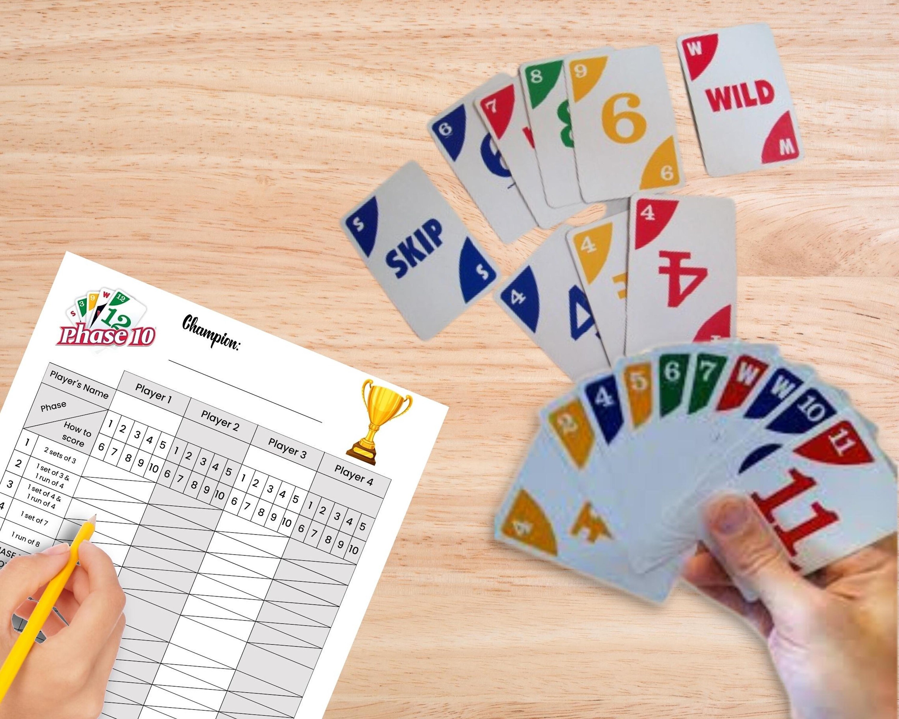 Phase 10 Score Card Printable: PDF Score Sheet (digital Download) - Etsy
