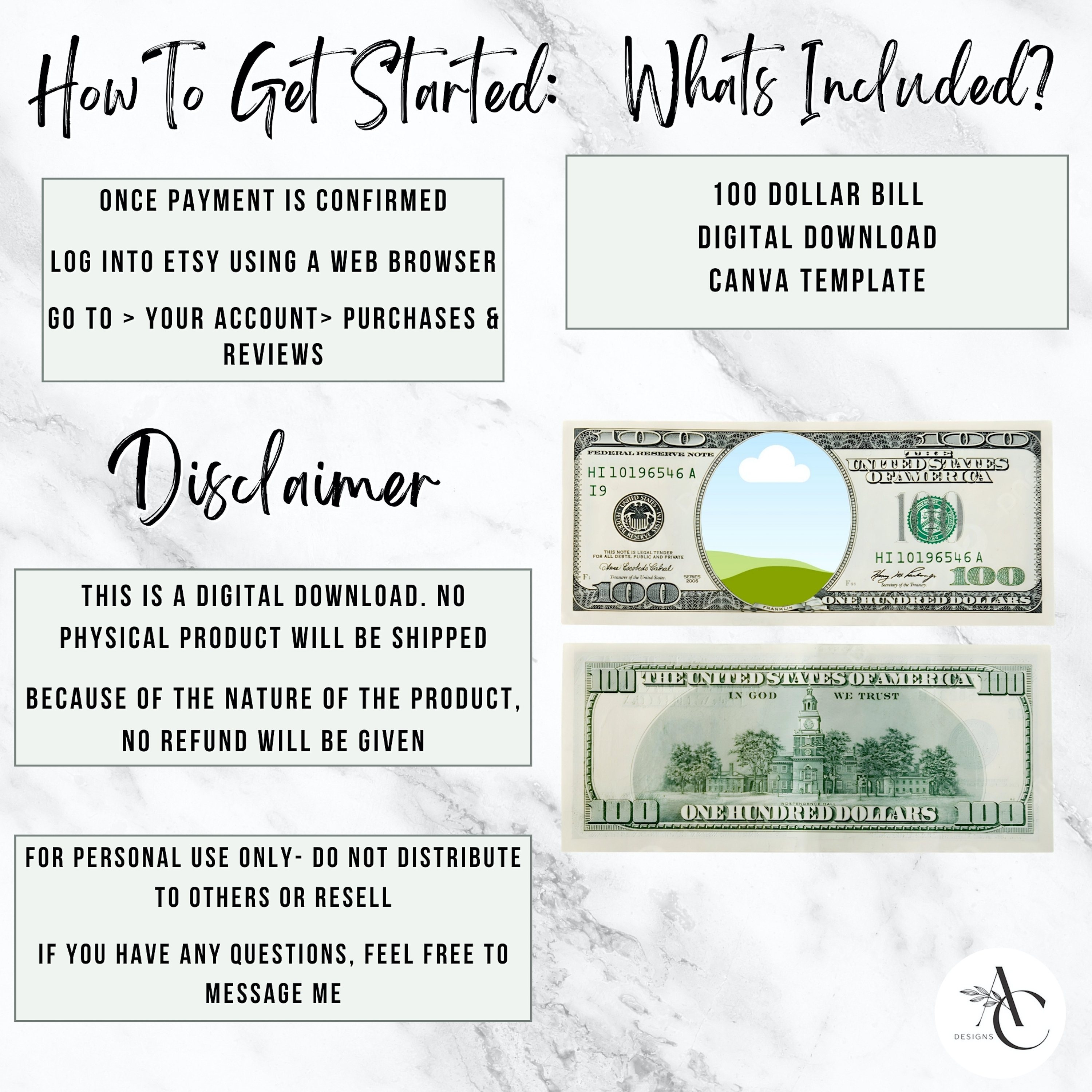 Dollar Bill Template, Your Face on Money, Personalized Dollar, Editable ...