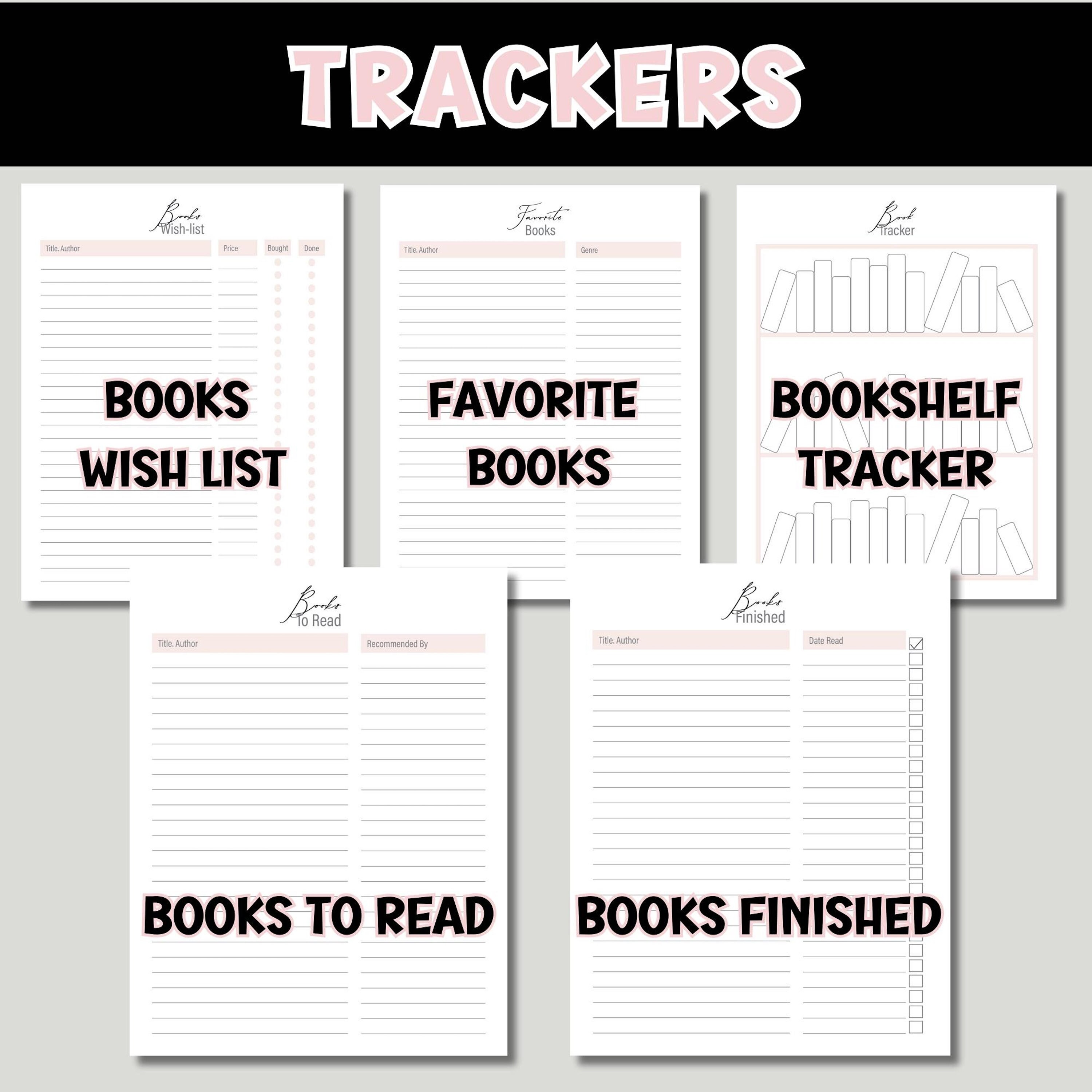 Printable Reading Journal, Digital Book Journal, Printable Reading ...