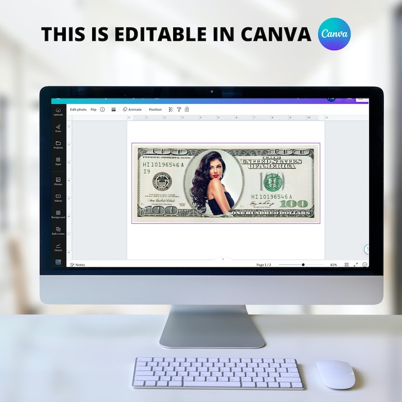 Personalized Face on Dollar Bill Template: Prop Money Party Favor ...