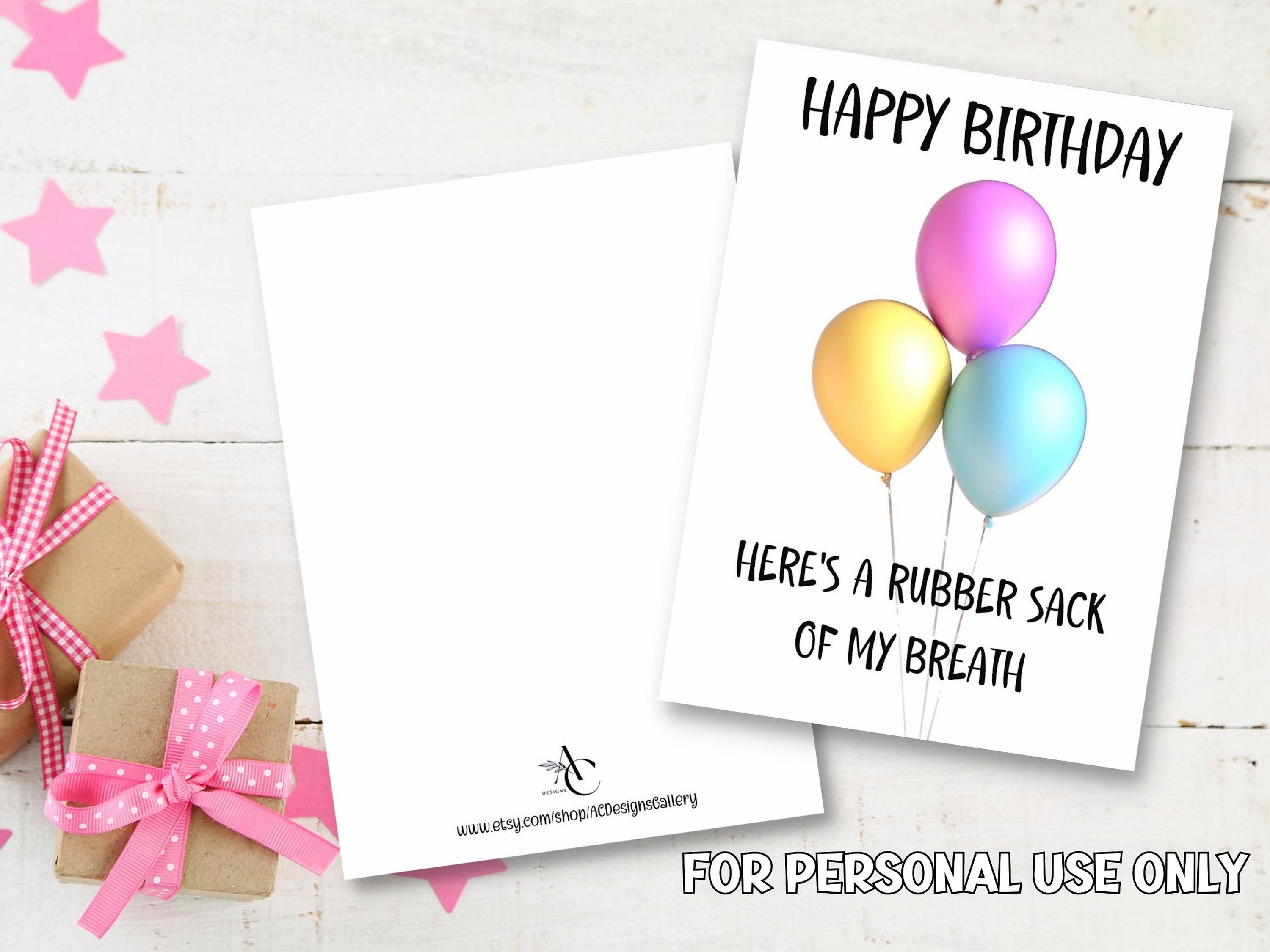 Printable Birthday Card, Funny Printable Card With Envelope Template ...