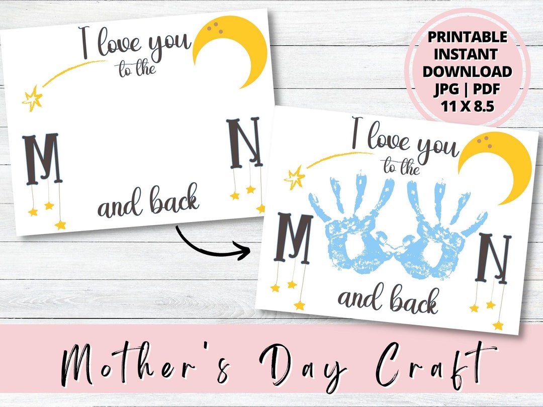 Mothers Day Handprint Printable Craft, Printable Mothers Day Keepsake ...