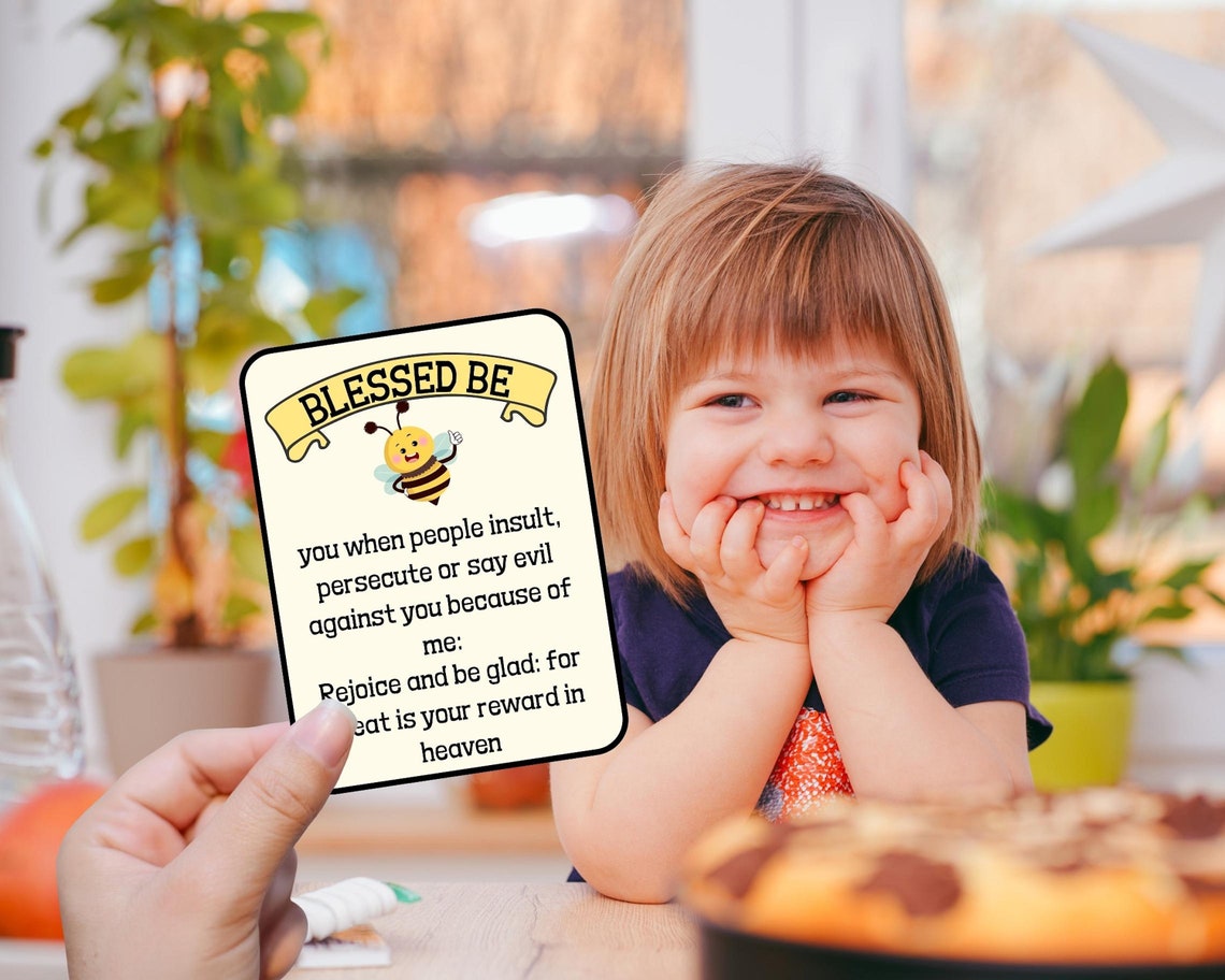 Beatitudes Matching Game: Homeschool Bible Study (printable Flashcards ...
