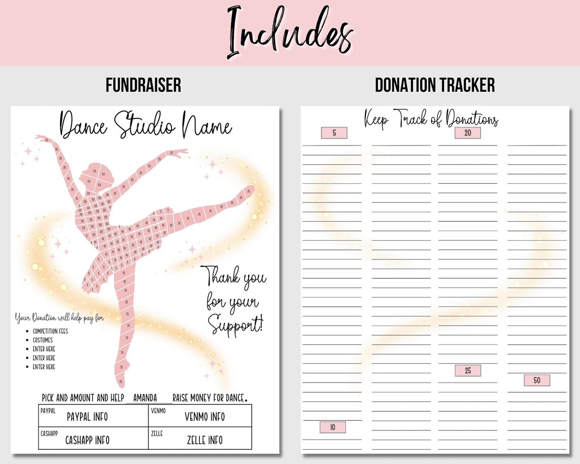 Dance Fundraiser Canva Template: Editable Team Flyer (digital Download ...