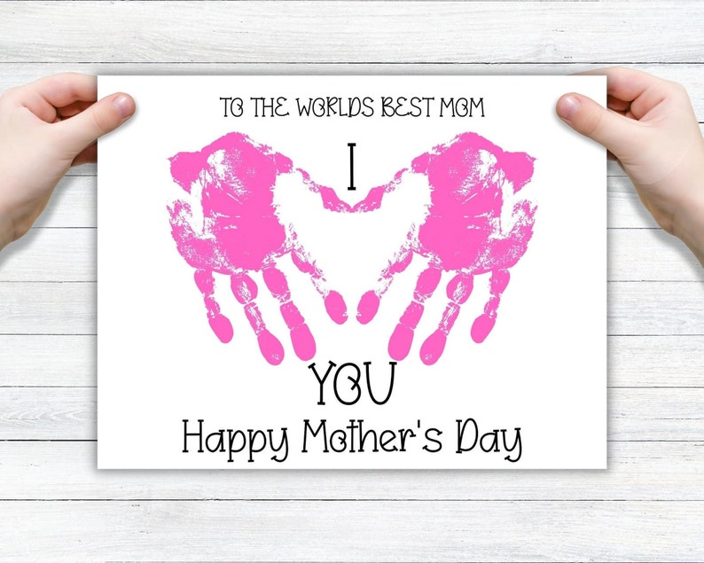 Mothers Day Handprint Printable Craft Printable Mothers Day - Etsy