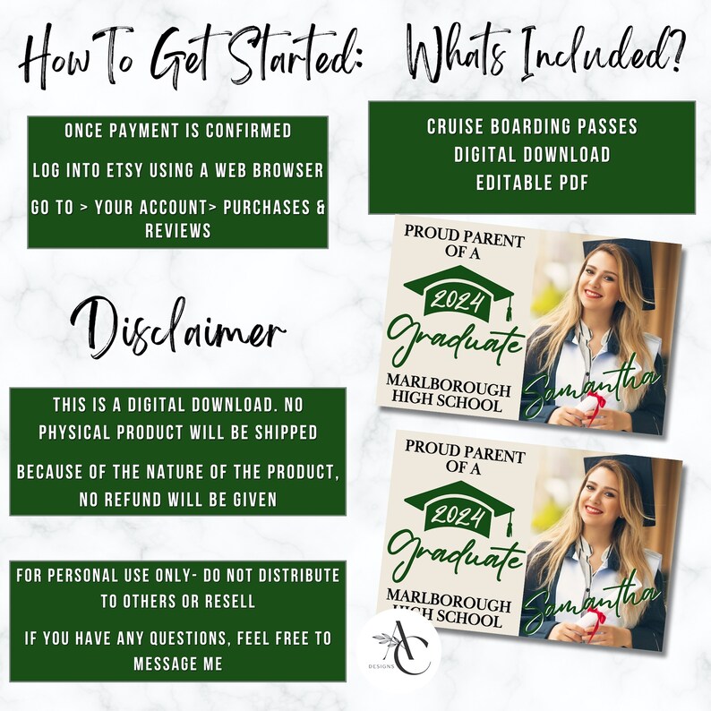 Graduation Yard Sign Canva Template, Class of 2024 Grad Sign, High ...