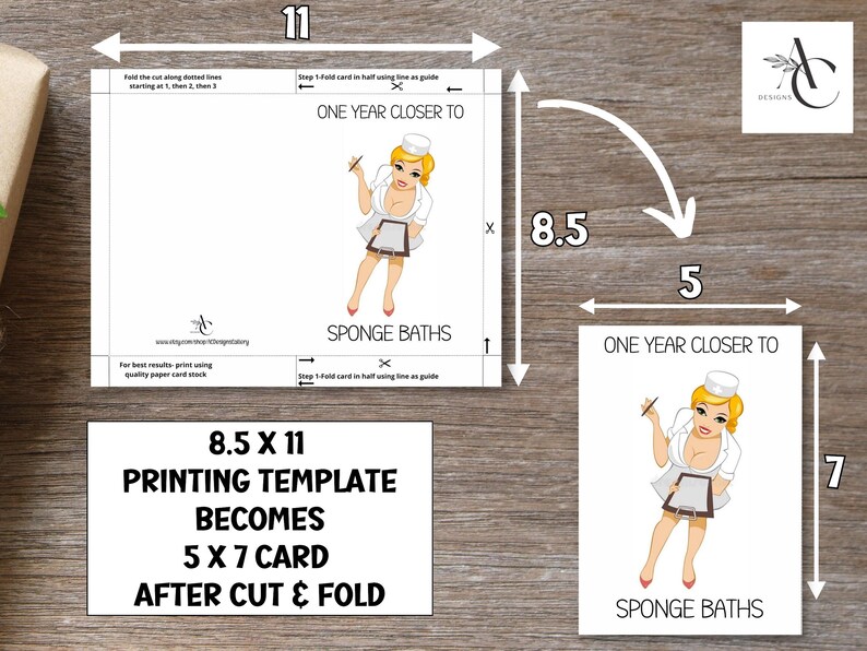 Printable Birthday Card, Funny Printable Card With Printable Envelope ...