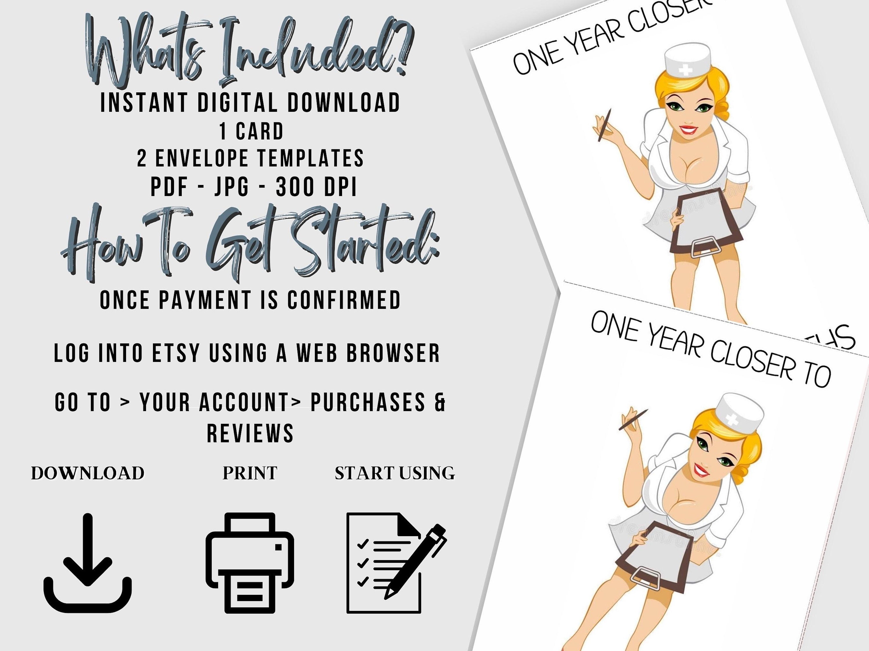 Printable Birthday Card, Funny Printable Card With Printable Envelope ...