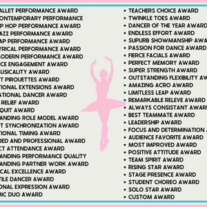 Dance Team Awards, Editable Dance Awards Certificate Template, Dance ...