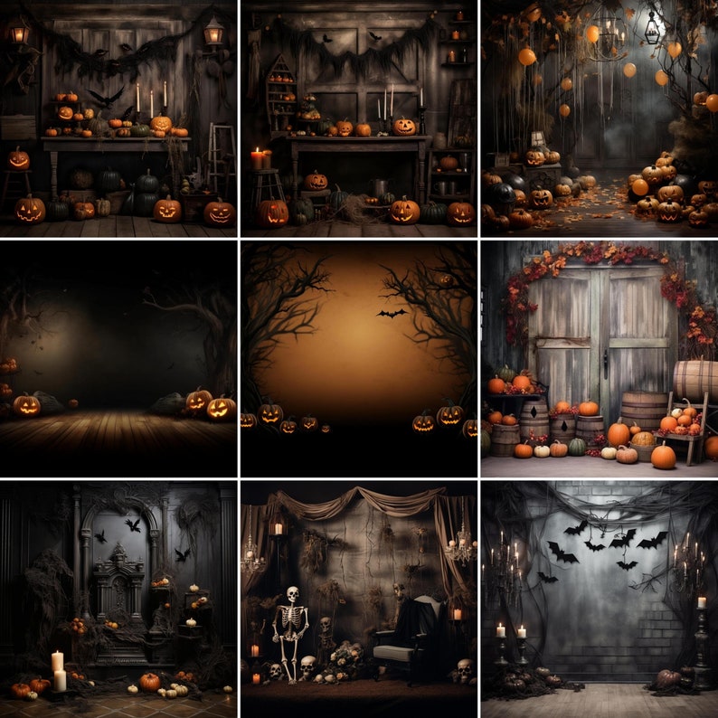 Halloween Digital Backdrops & Backgrounds, Overlays Fine Art ...