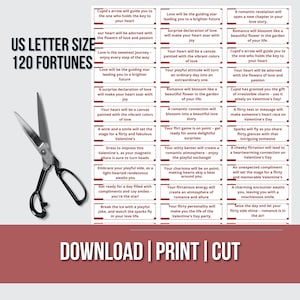 Valentine's Fortune Cookie Fortunes: 120 Printable Messages (PDF) - Etsy