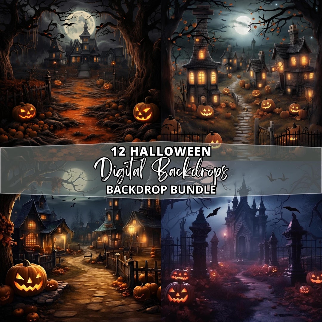 Halloween Digital Backdrops & Backgrounds, Overlays Fine Art ...
