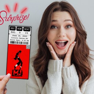 Personalized Theatre Ticket | Event Ticket | Surprise Voucher | Musical ...