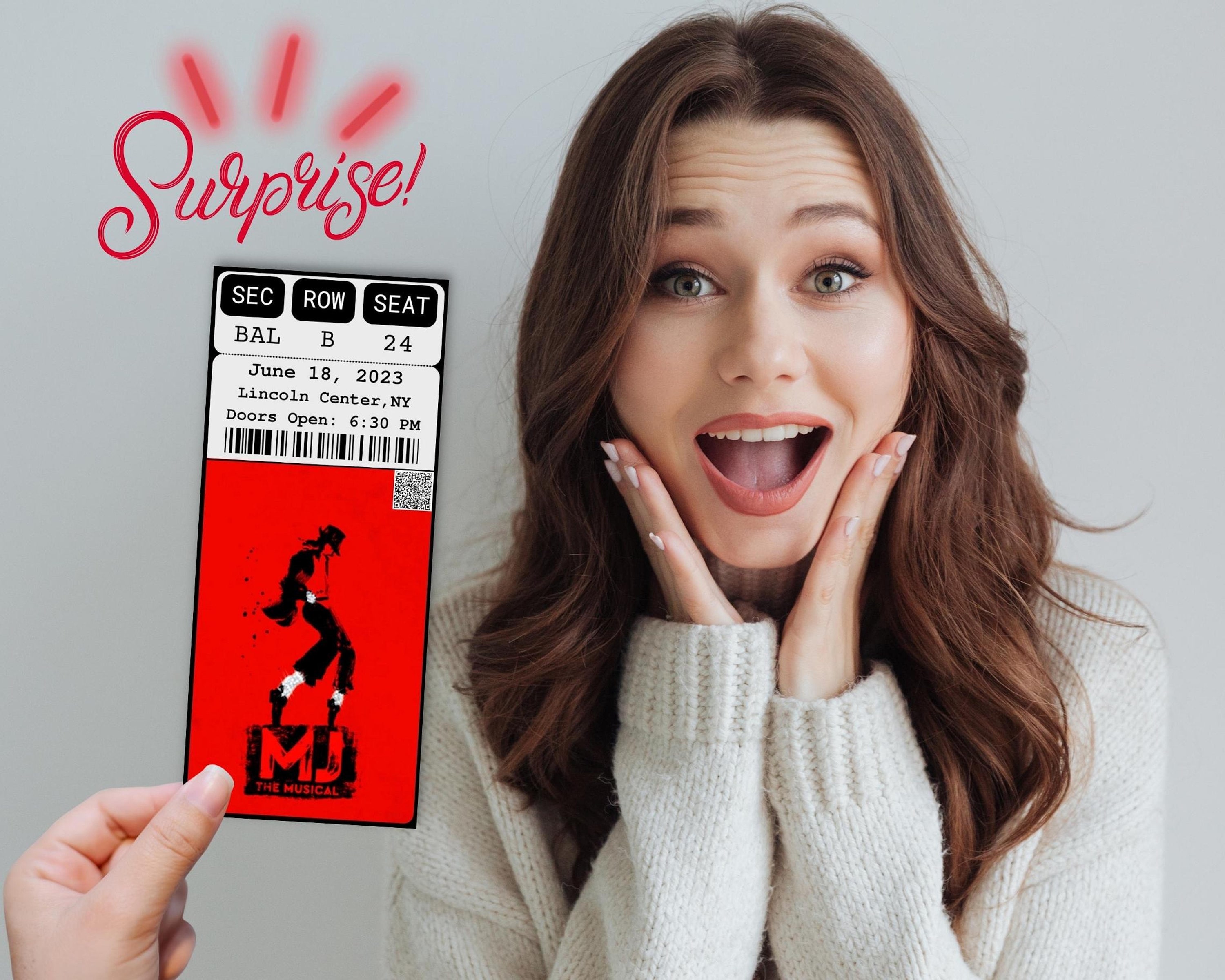 Personalized Theatre Ticket Event Ticket Surprise Voucher Musical ...