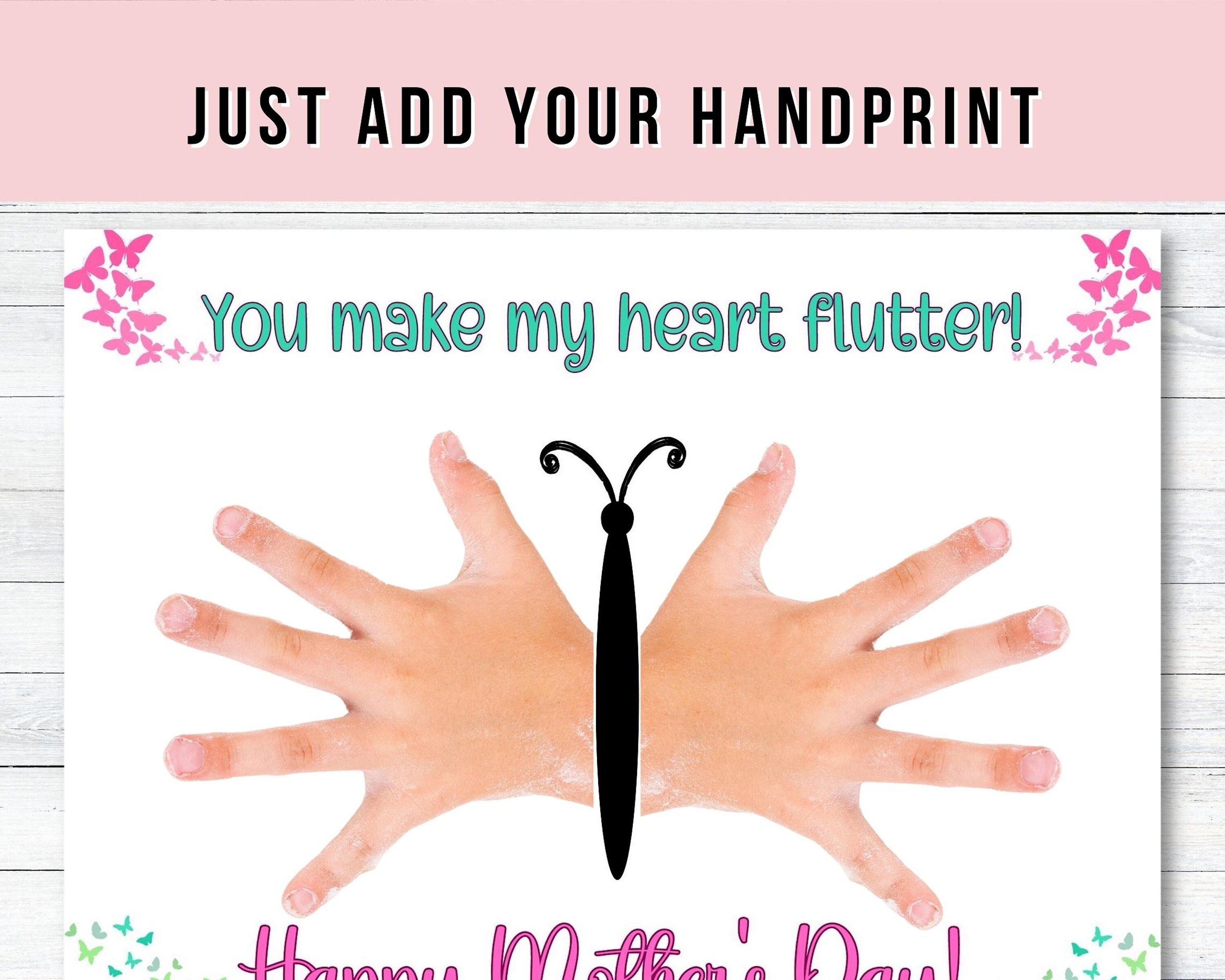 Mothers Day Handprint Craft Printable Card, DIY Mothers Day Gift ...