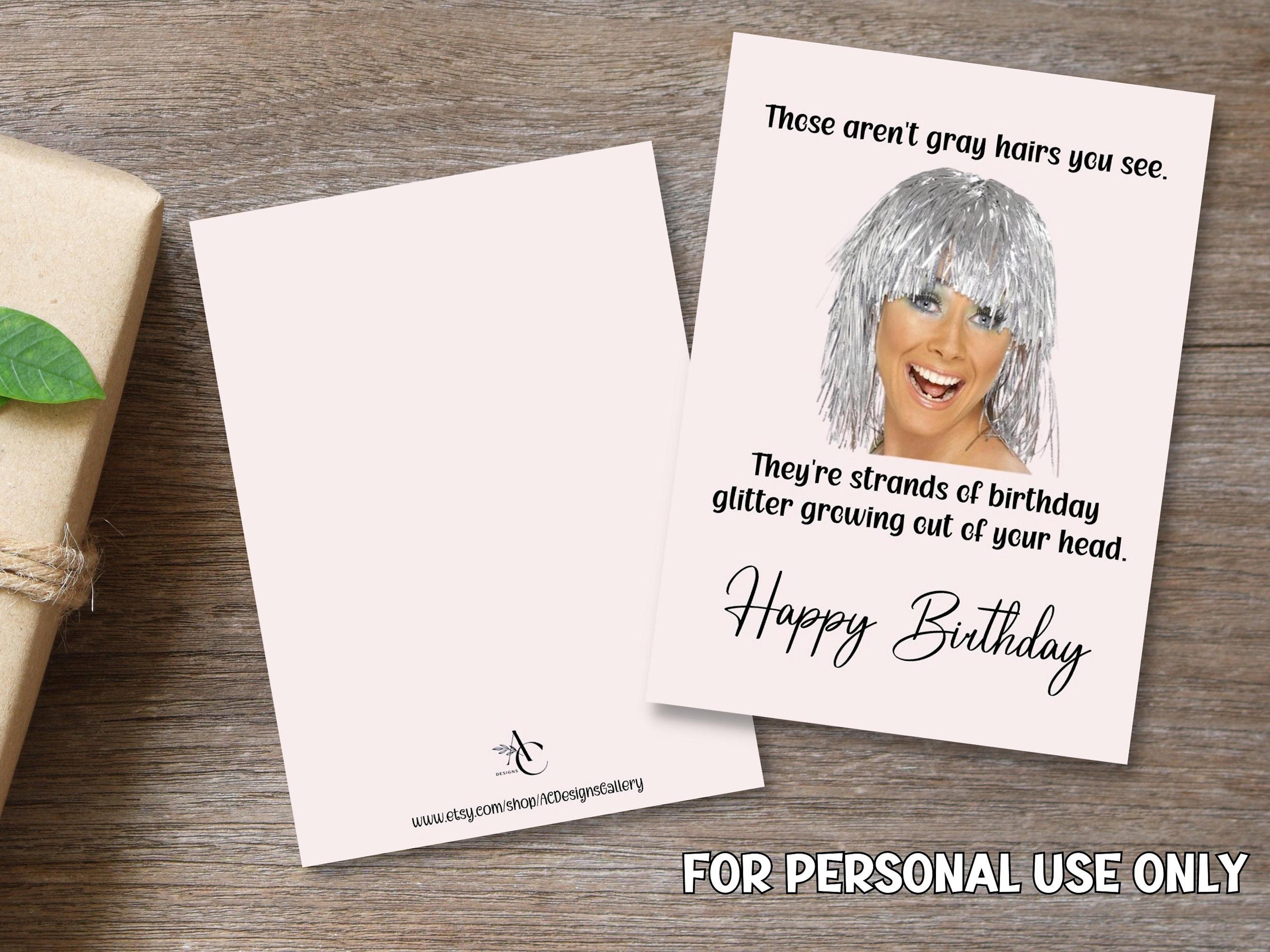 Snarky Birthday Wishes Printable DIY Funny Cards for Bffs & Moms ...