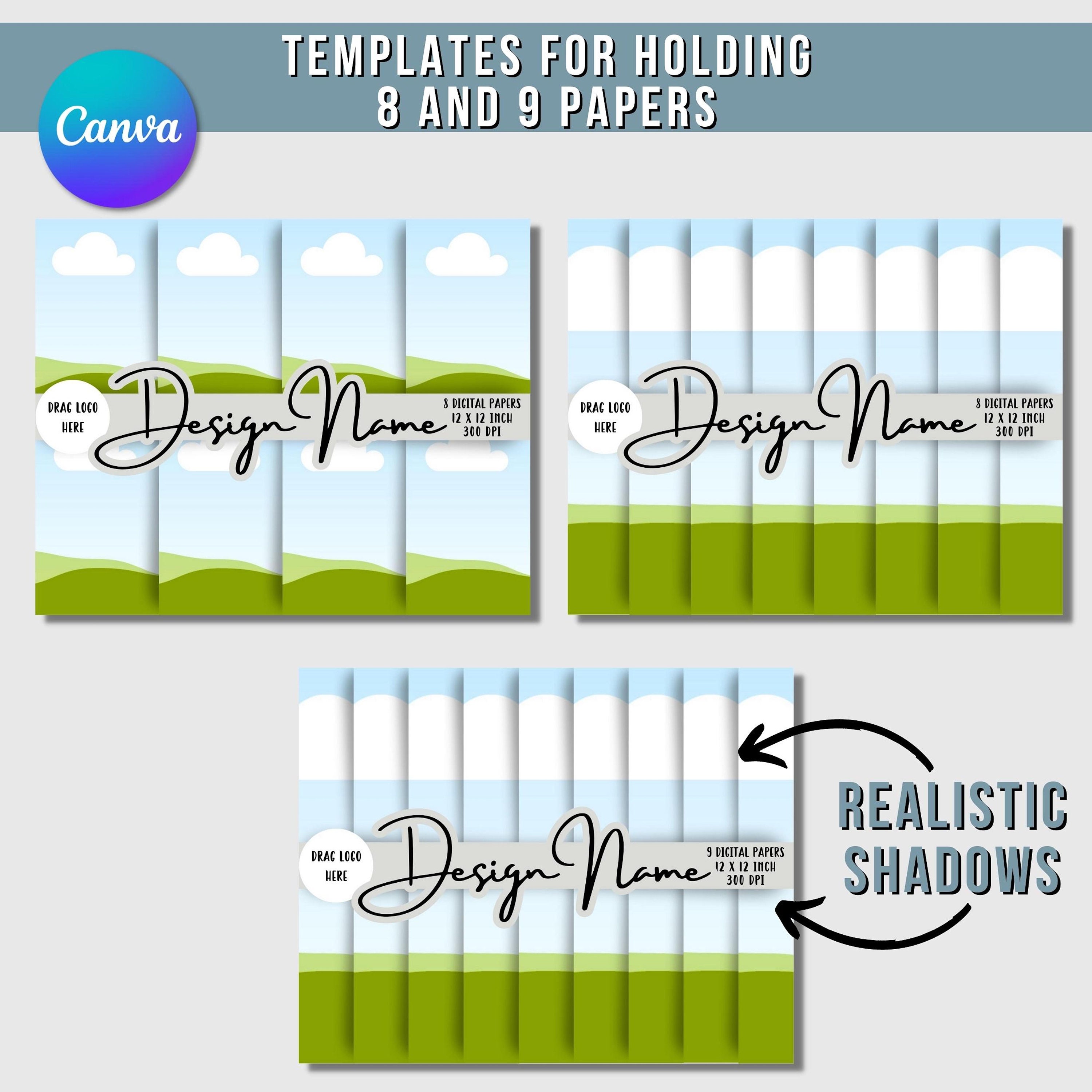 Digital Paper Mockup Editable Template Etsy Listing Mockup - Etsy