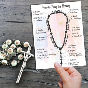 How to Pray the Rosary Guide: Catholic Prayer Cards (PDF Download) - Etsy