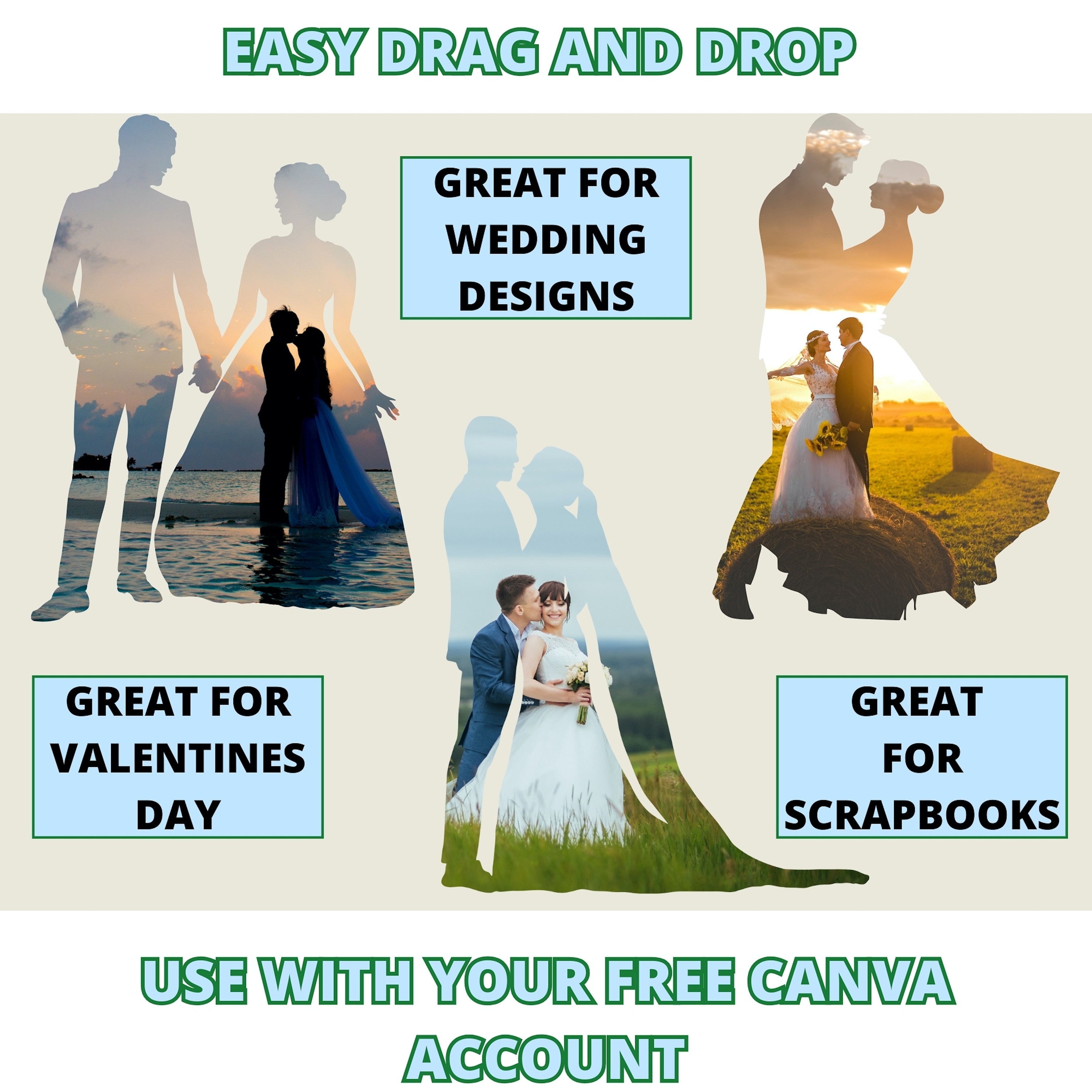 Drag and Drop Canva Frame, Love Canva Frame Template, Couple Canva ...