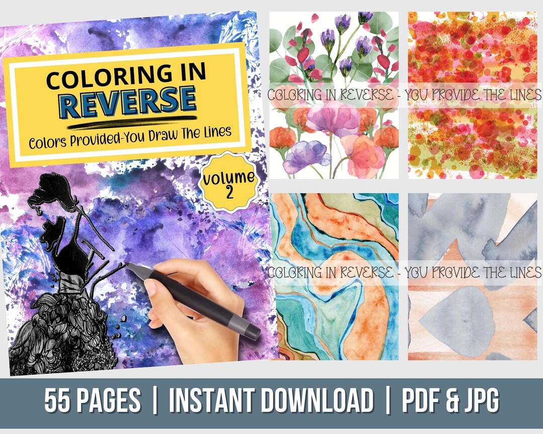 Reverse Coloring Tracing Activity, Backwards Coloring, Anxiety Relief ...