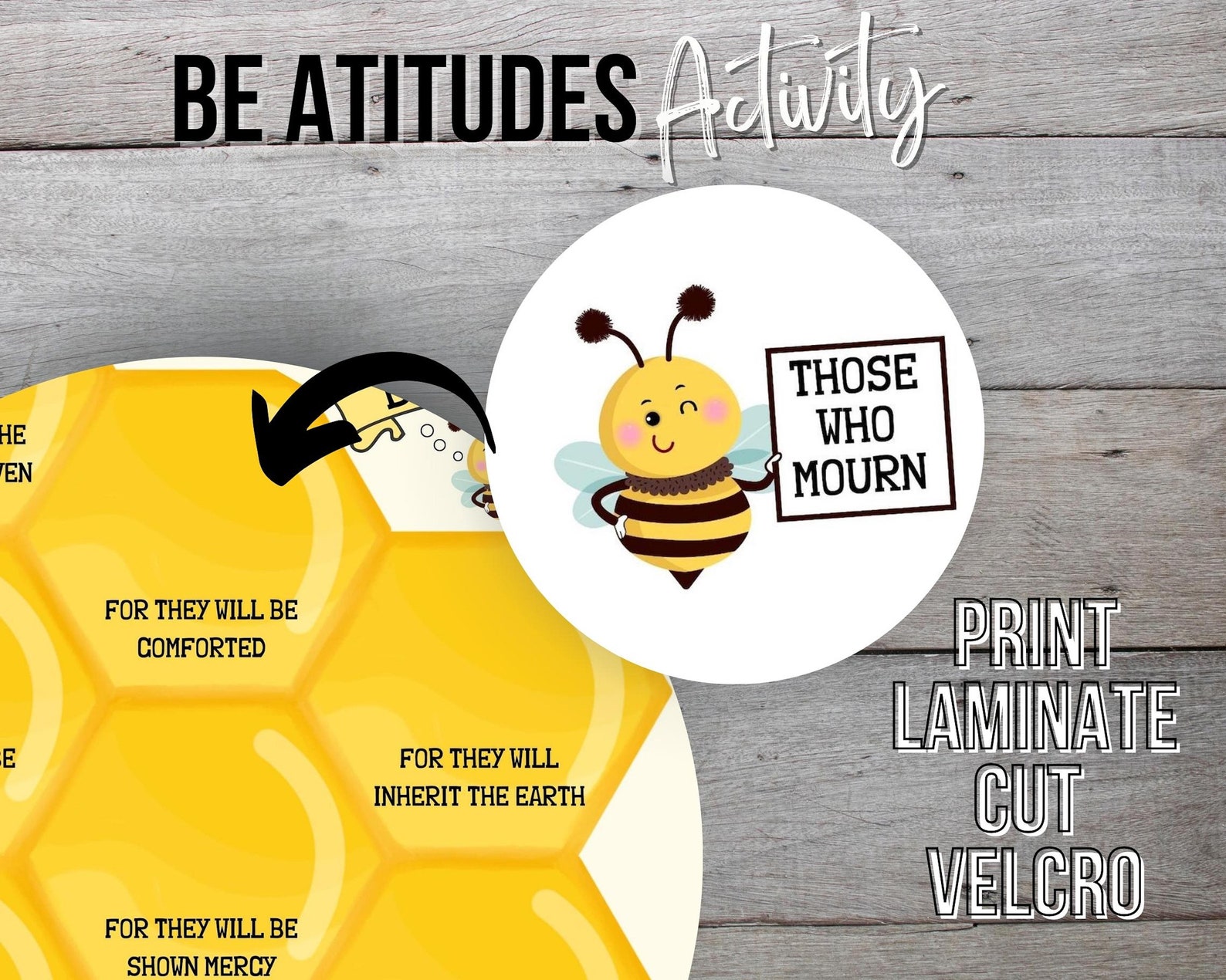 Beatitudes Matching Game: Homeschool Bible Study (printable Flashcards ...