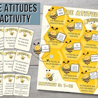 Beatitudes Matching Game: Homeschool Bible Study (printable Flashcards ...