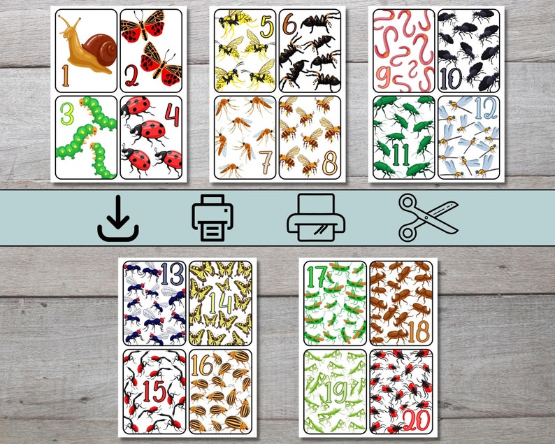 Number Flash Cards, Montessori Printable Flashcards, Homeschooling ...