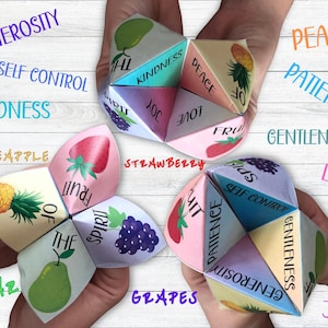 Fruit of the Spirit Cootie Catcher: Sunday School Bible Game (PDF) - Etsy