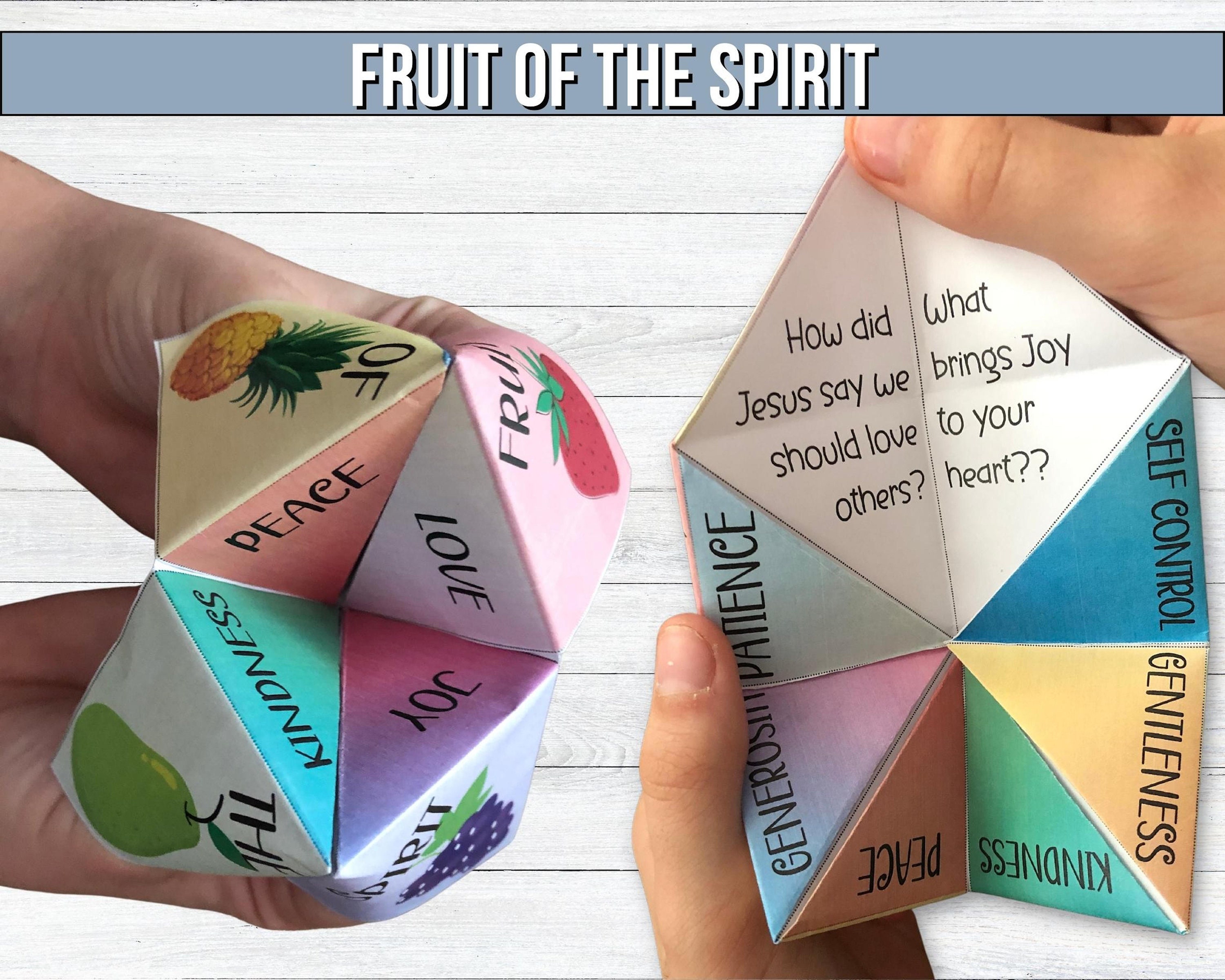 Fruit of the Spirit Cootie Catcher Sunday School Bible Activity ...