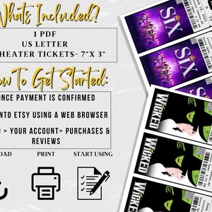 Personalized Theatre Ticket | Event Ticket | Surprise Voucher | Musical ...