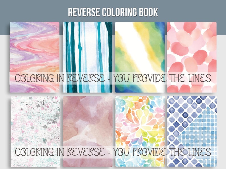 Reverse Coloring Tracing Activity, Backwards Coloring, Anxiety Relief ...