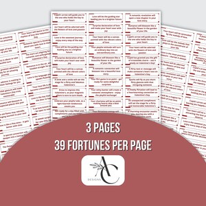Valentine's Fortune Cookie Fortunes: 120 Printable Messages (PDF) - Etsy