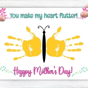 Mothers Day Handprint Craft Printable Card, DIY Mothers Day Gift ...