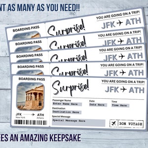 Surprise Trip Reveal, Boarding Pass Template Instant Download, Editable ...