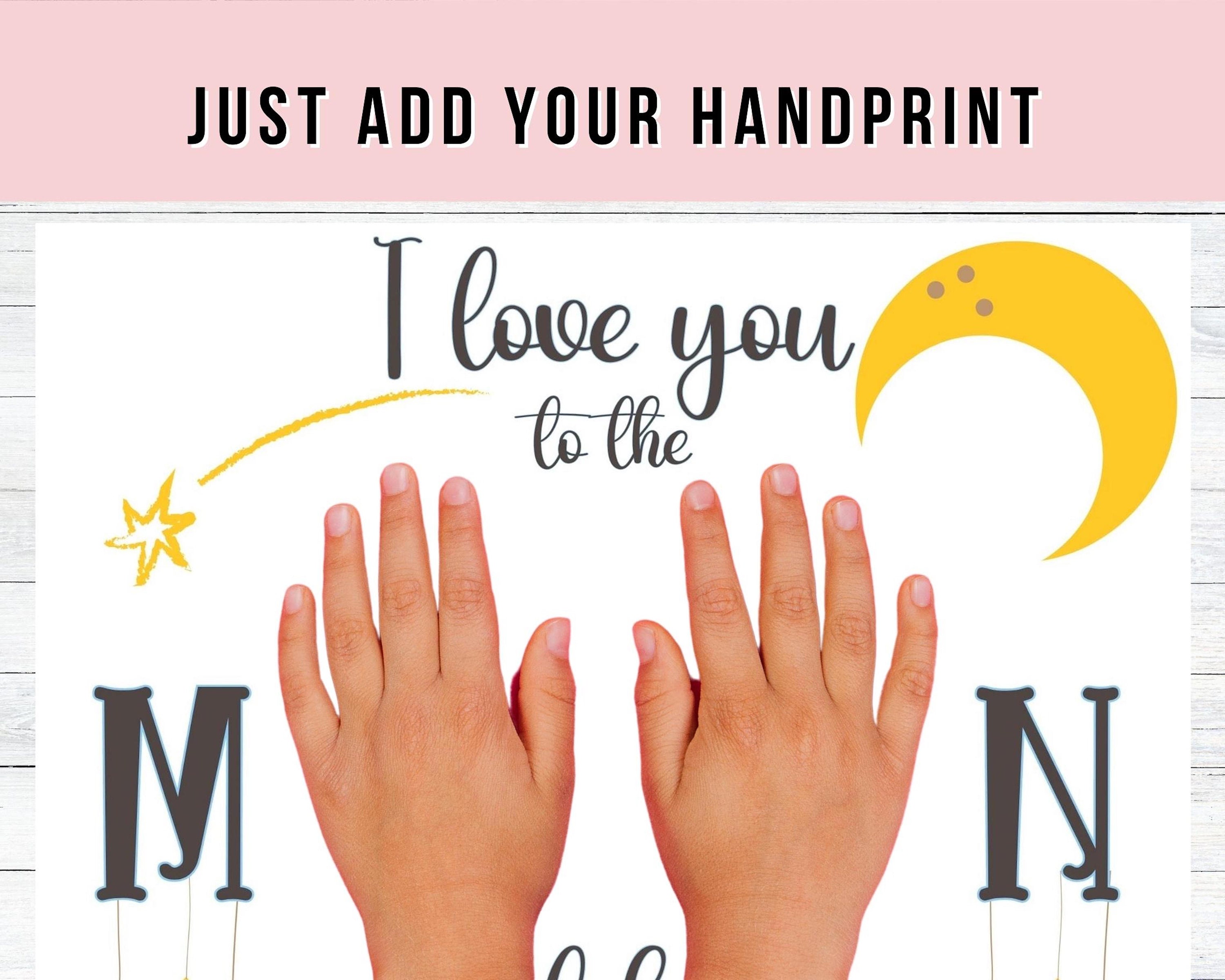 Mother's Day Handprint Art: 'to the Moon' Keepsake (PDF) - Etsy