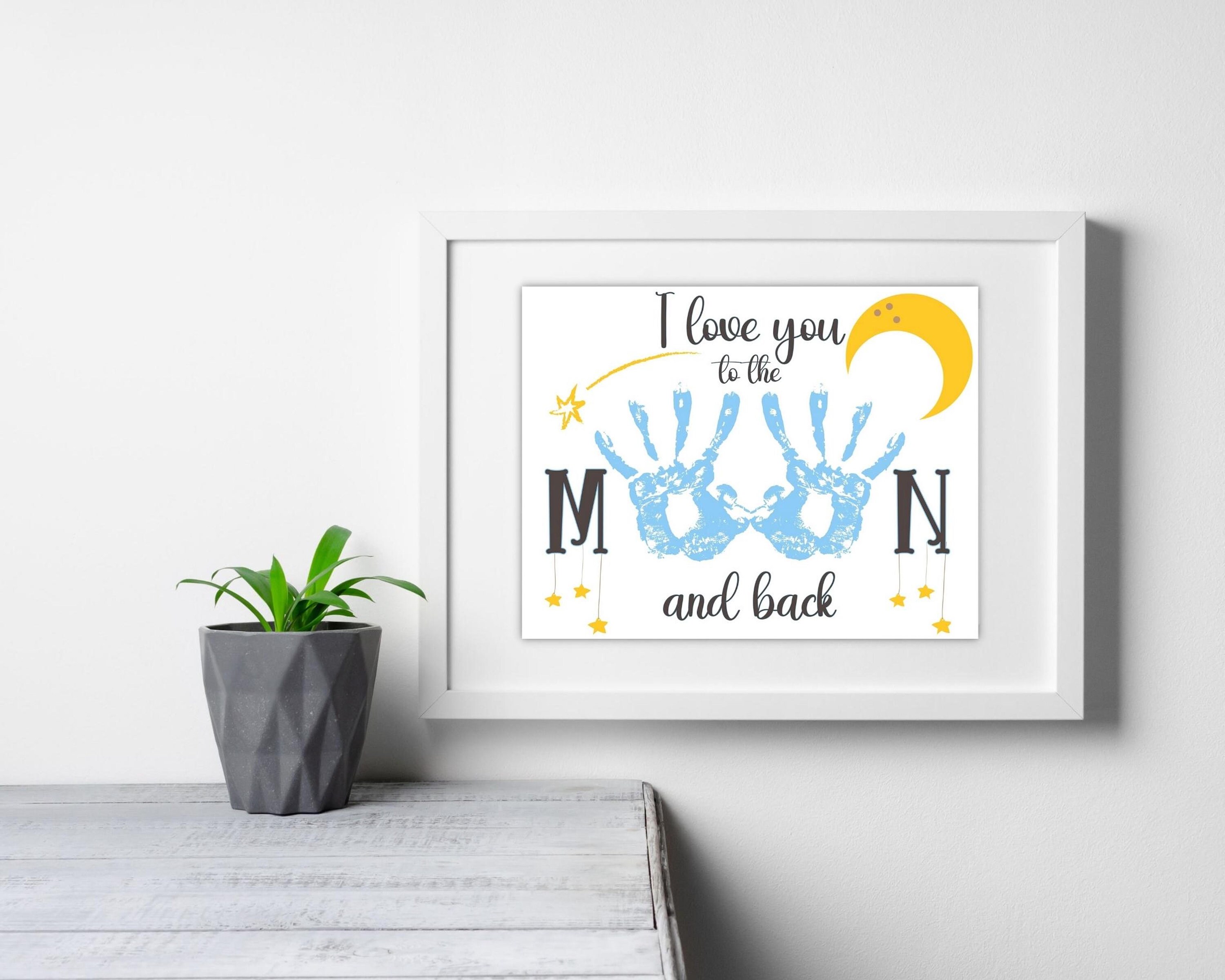 Mother's Day Handprint Art: 'to the Moon' Keepsake (PDF) - Etsy