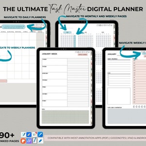 Undated Digital Planner Minimal, 2024 Good Notes Planner Goodnotes ...