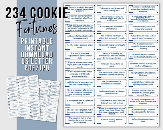 Printable Fortune Cookie Quotes