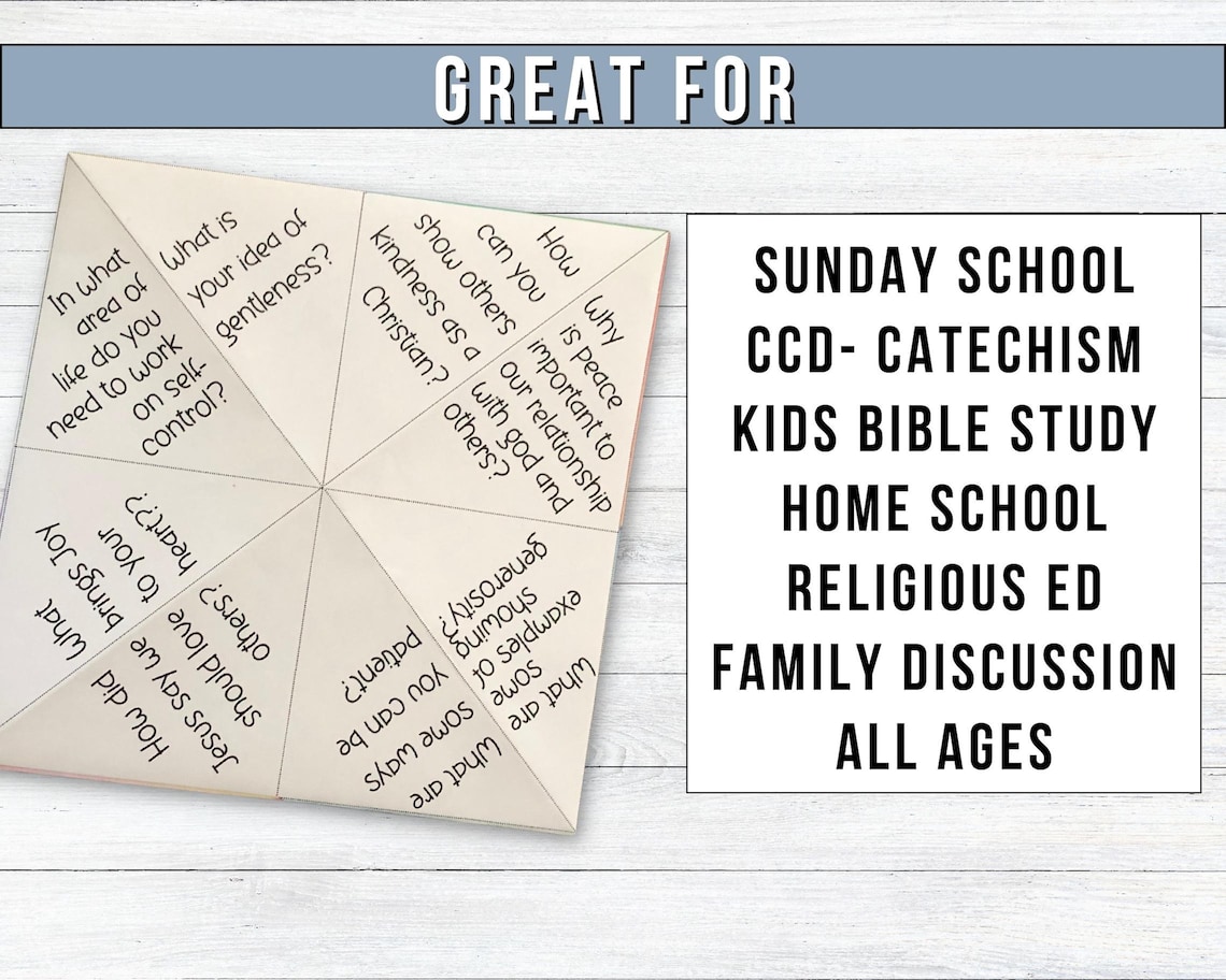 Fruit of the Spirit Cootie Catcher Sunday School Bible - Etsy UK