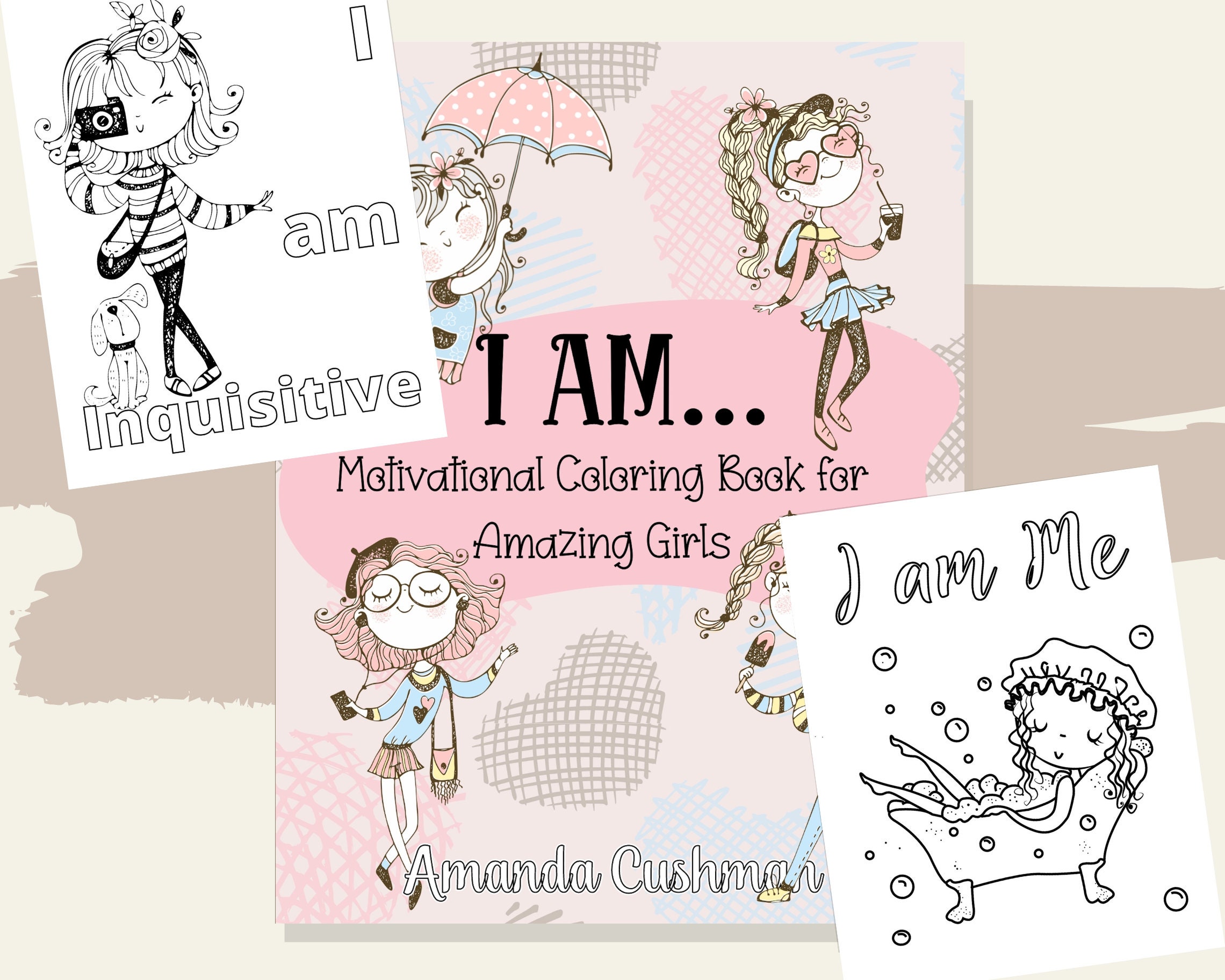 Kids Affirmations Coloring Book PDF, Positive Quotes Girl Coloring Book ...