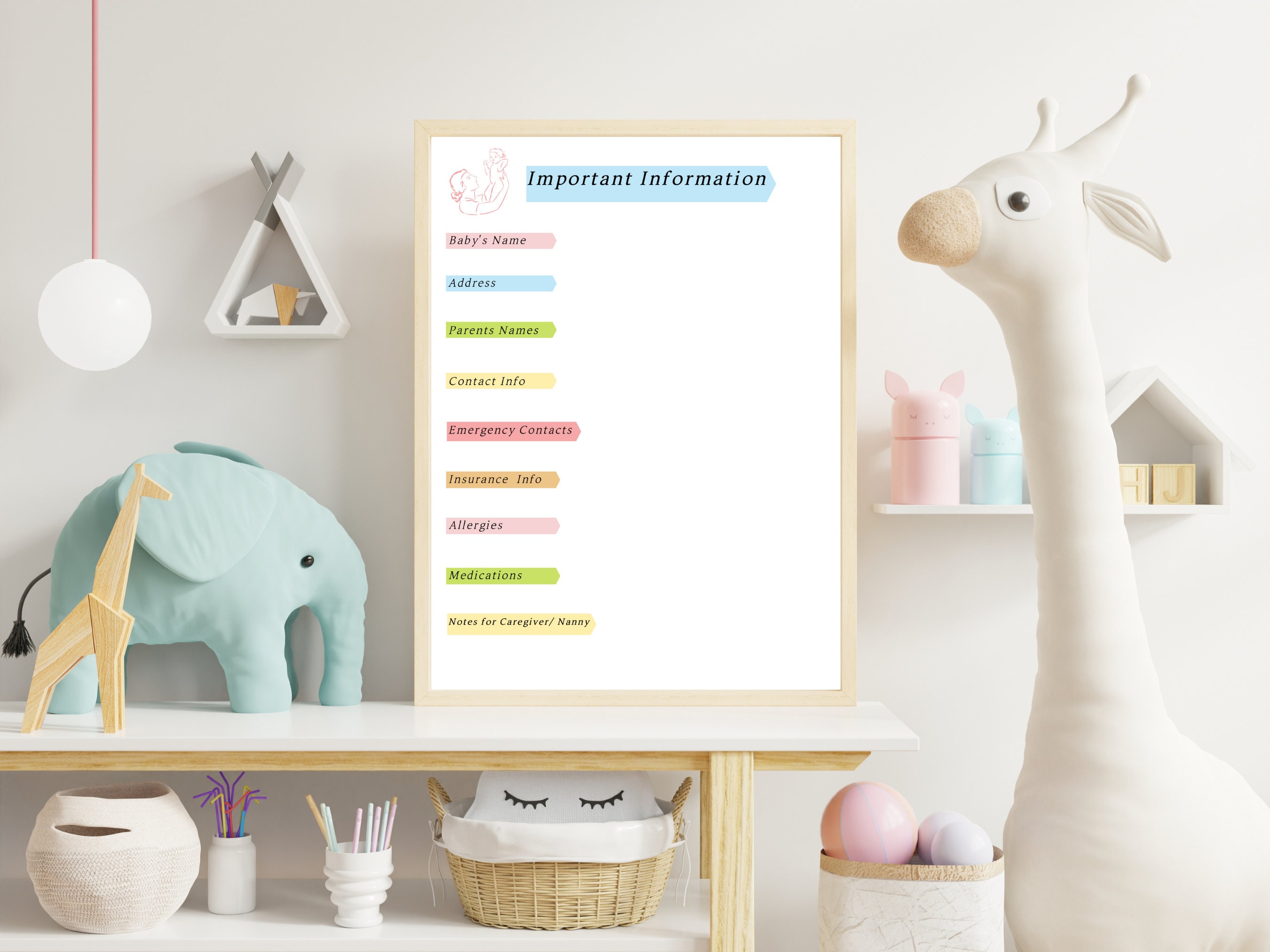 Printable Baby Care Tracker Log for New Mom Nanny or - Etsy