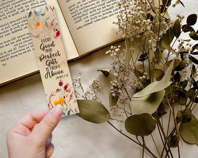 Floral Bible Verse Bookmarks: Scripture Watercolor Set (digital ...