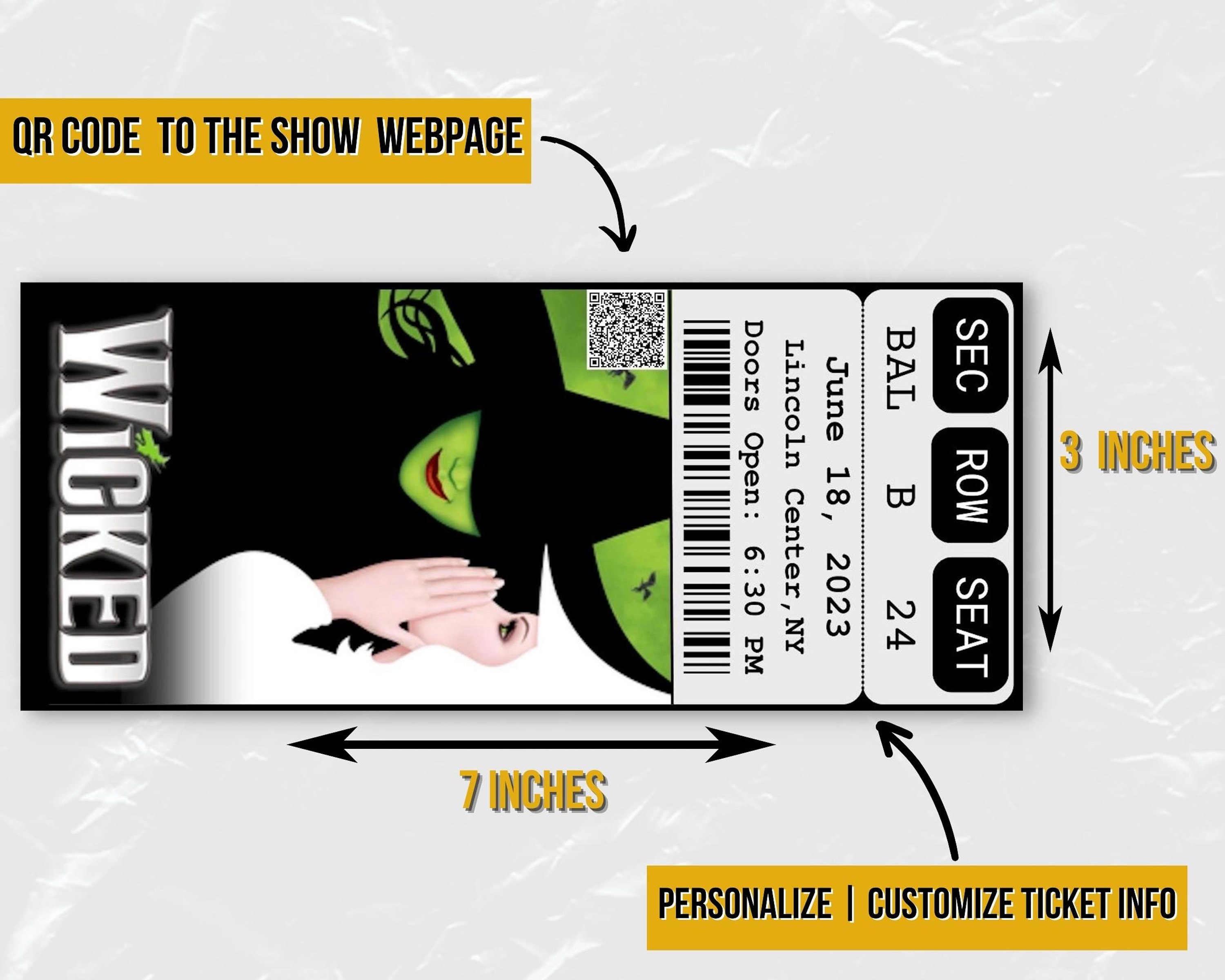 Personalized Theatre Ticket Event Ticket Surprise Voucher Musical ...
