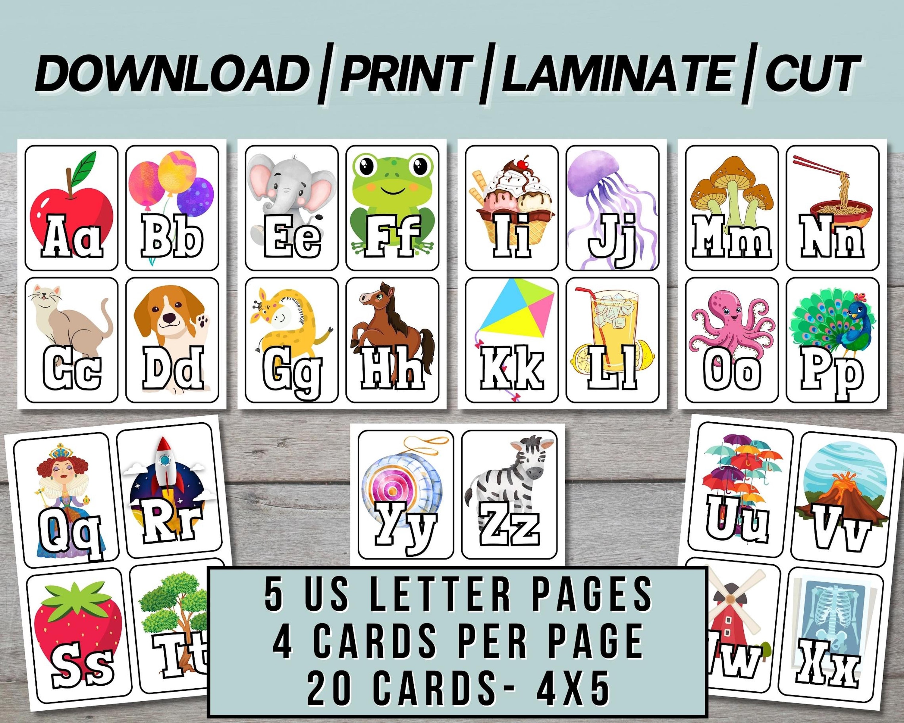 ABC Printable Flashcards, Montessori Printable Flash Cards, Homeschool ...