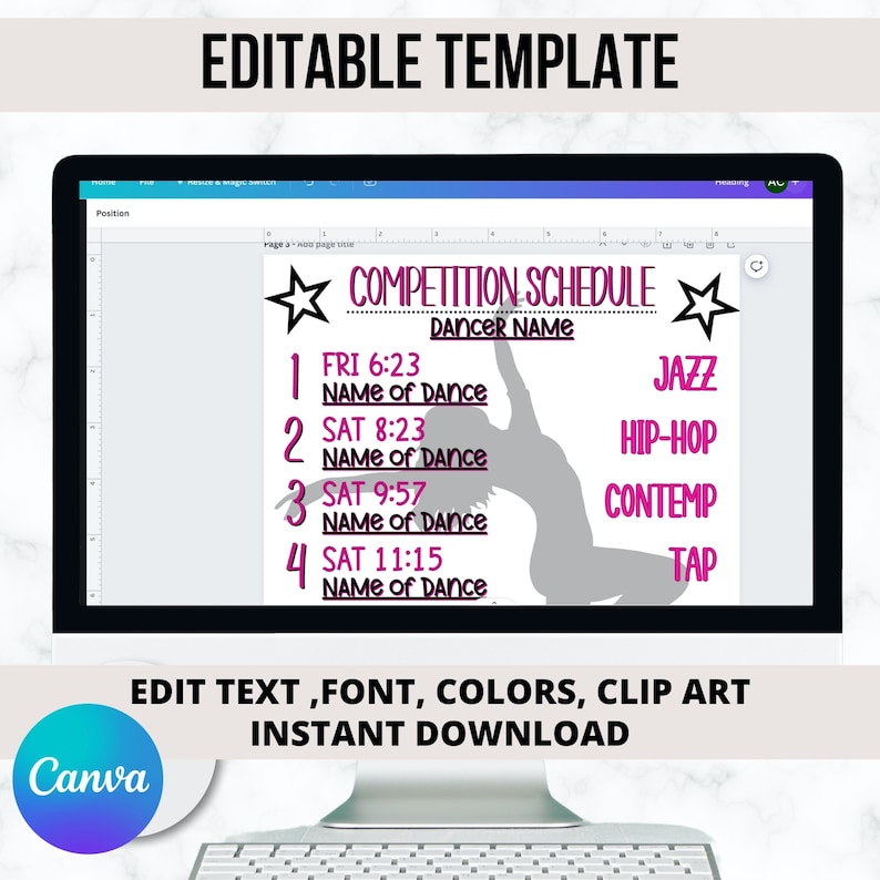 Dance Competition Bundle: Garment Bag Tags, Schedule, Checklists ...
