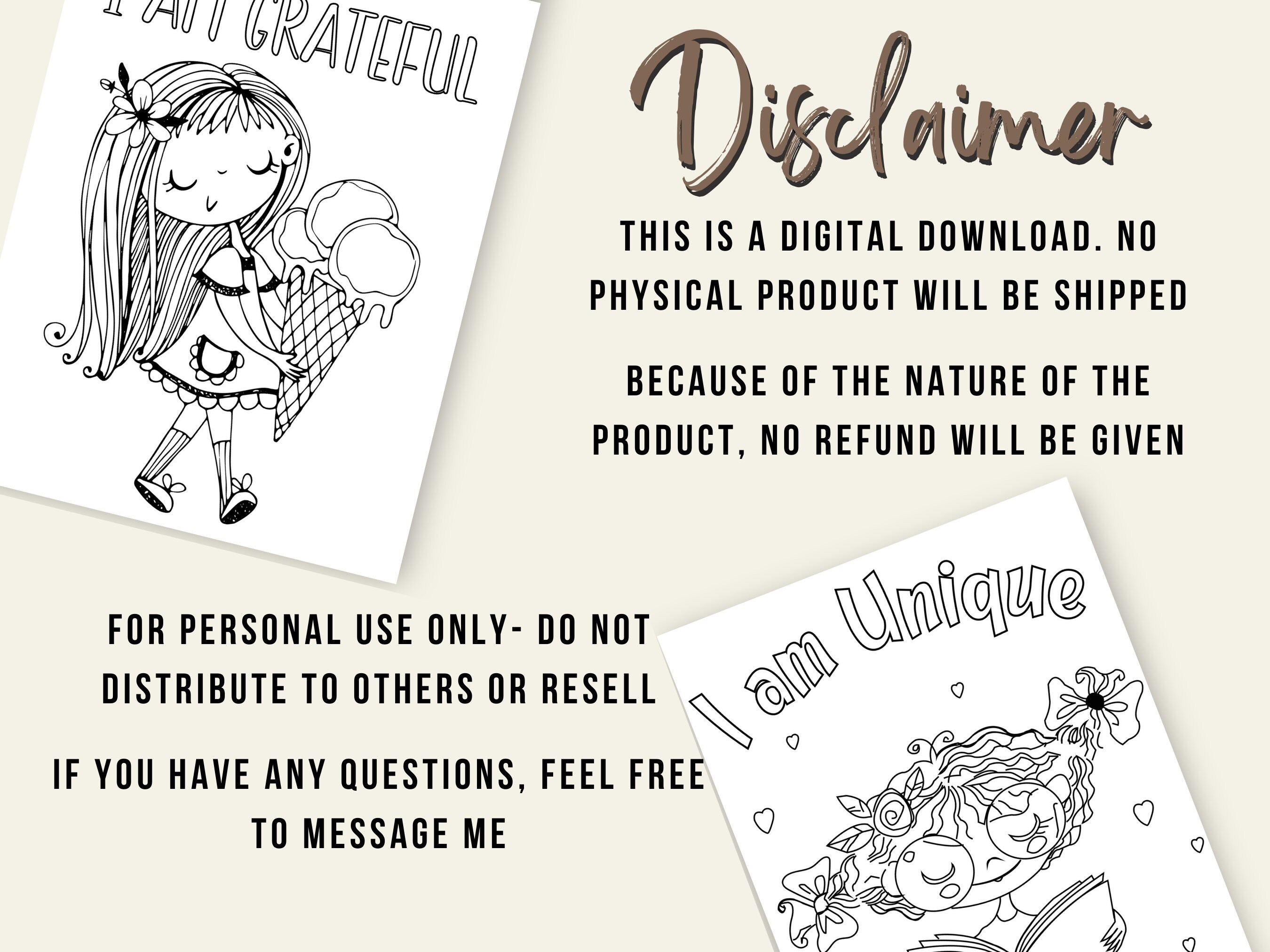 Kids Affirmations Coloring Book PDF, Positive Quotes Girl Coloring Book ...